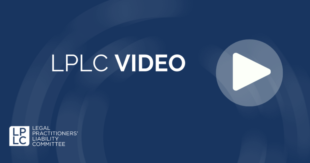 The engagement habit - Legal Practitioners' Liability Committee